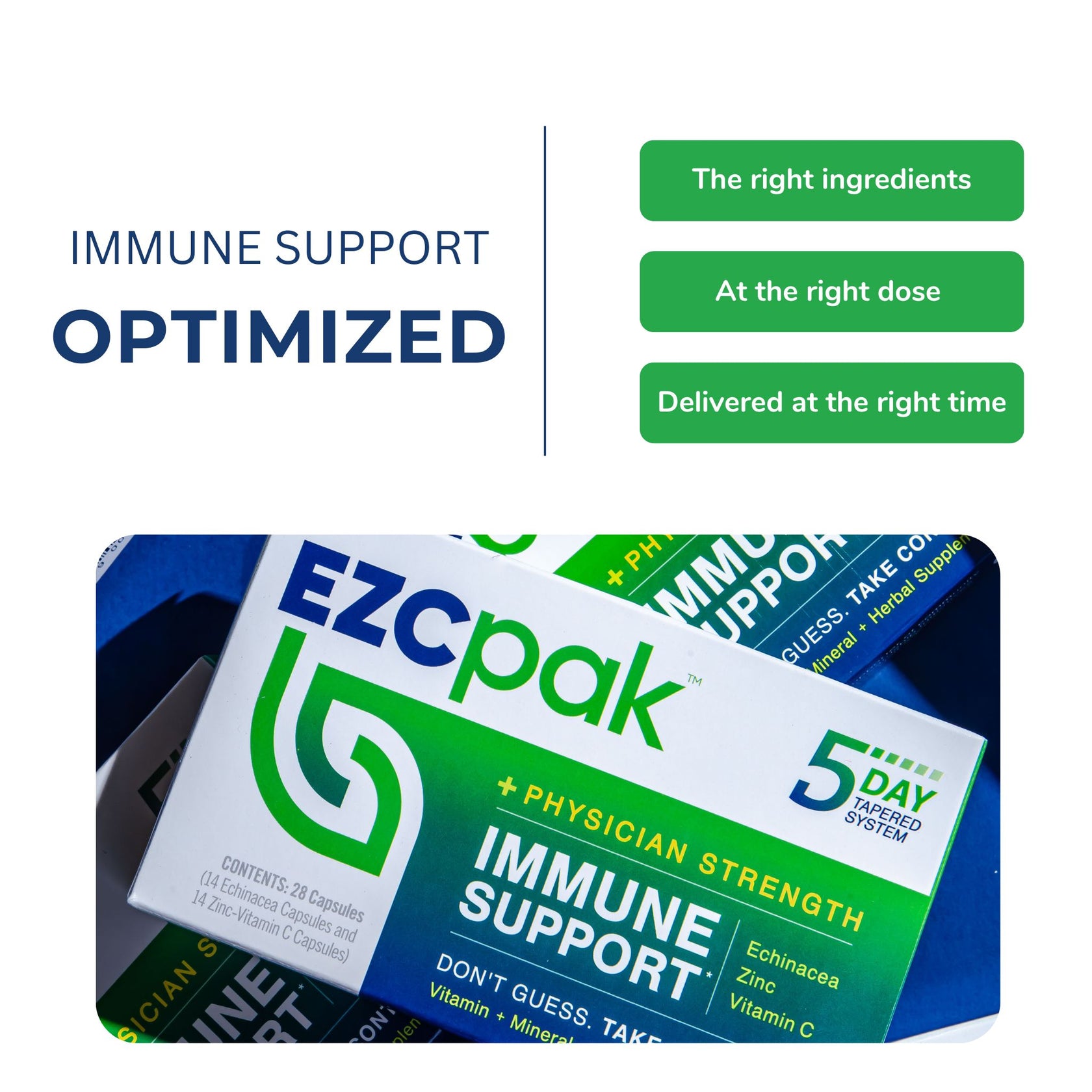 EZC Pak 5-Day Immune Support Pack - Echinacea Zinc Vitamin C